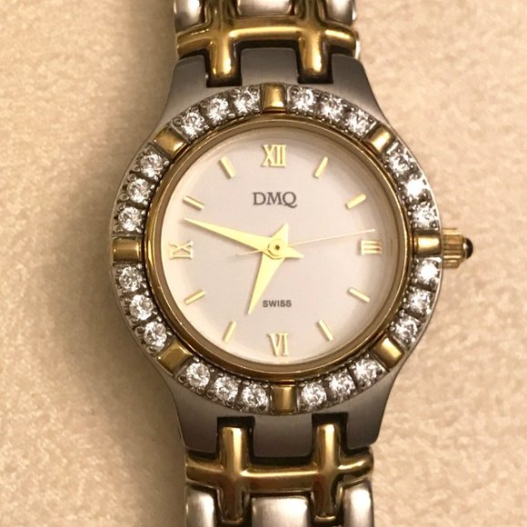 DMO | Accessories | Vintage Dmq Gold Tone Silver Tone And Clear ...
